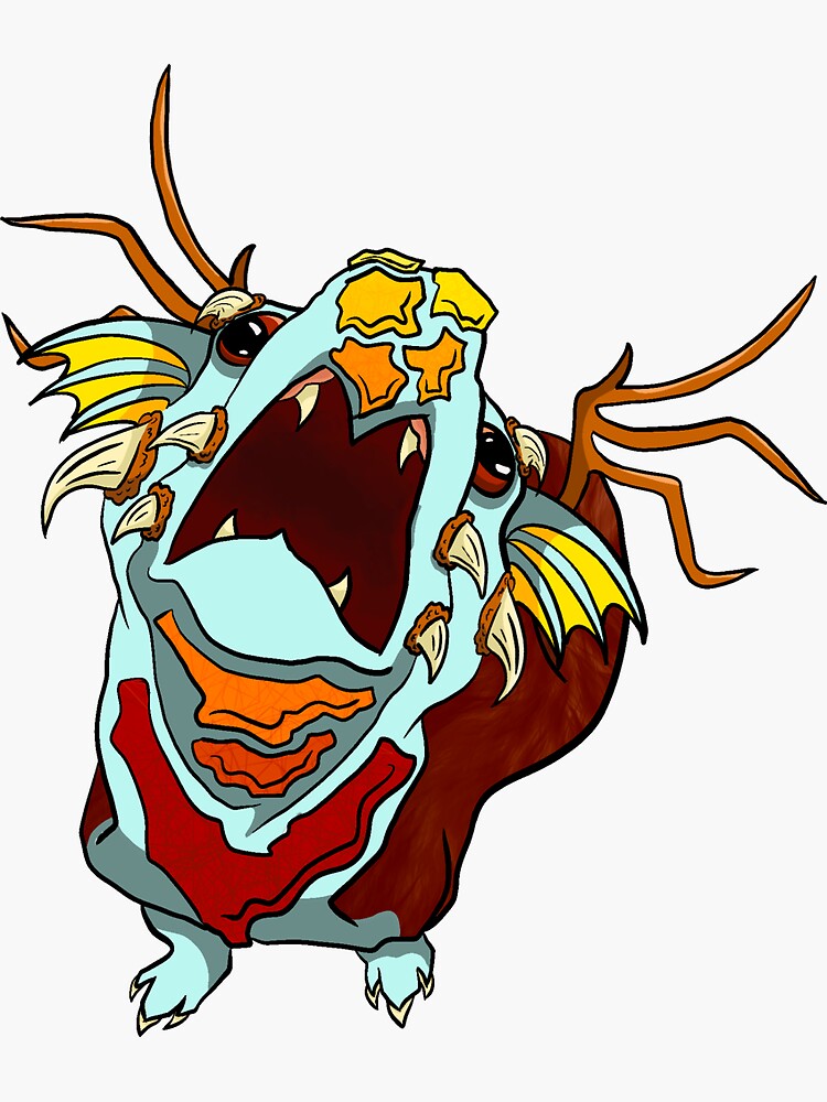 "Derpy Dragon" Sticker by Demented-Arts | Redbubble