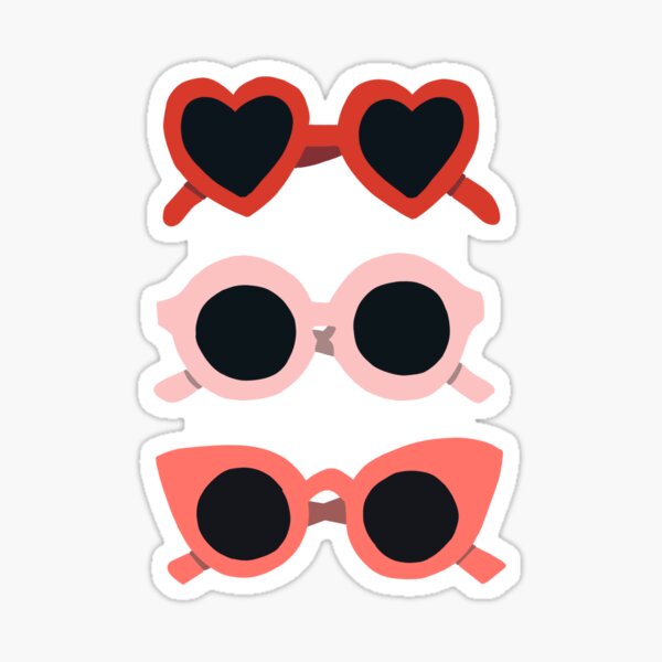 "Sunglasses Stickers" Sticker for Sale by hannah-jess | Redbubble