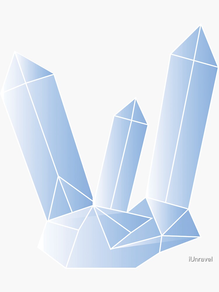 "Ice Crystal Gem Cluster" Sticker for Sale by iUnravel | Redbubble