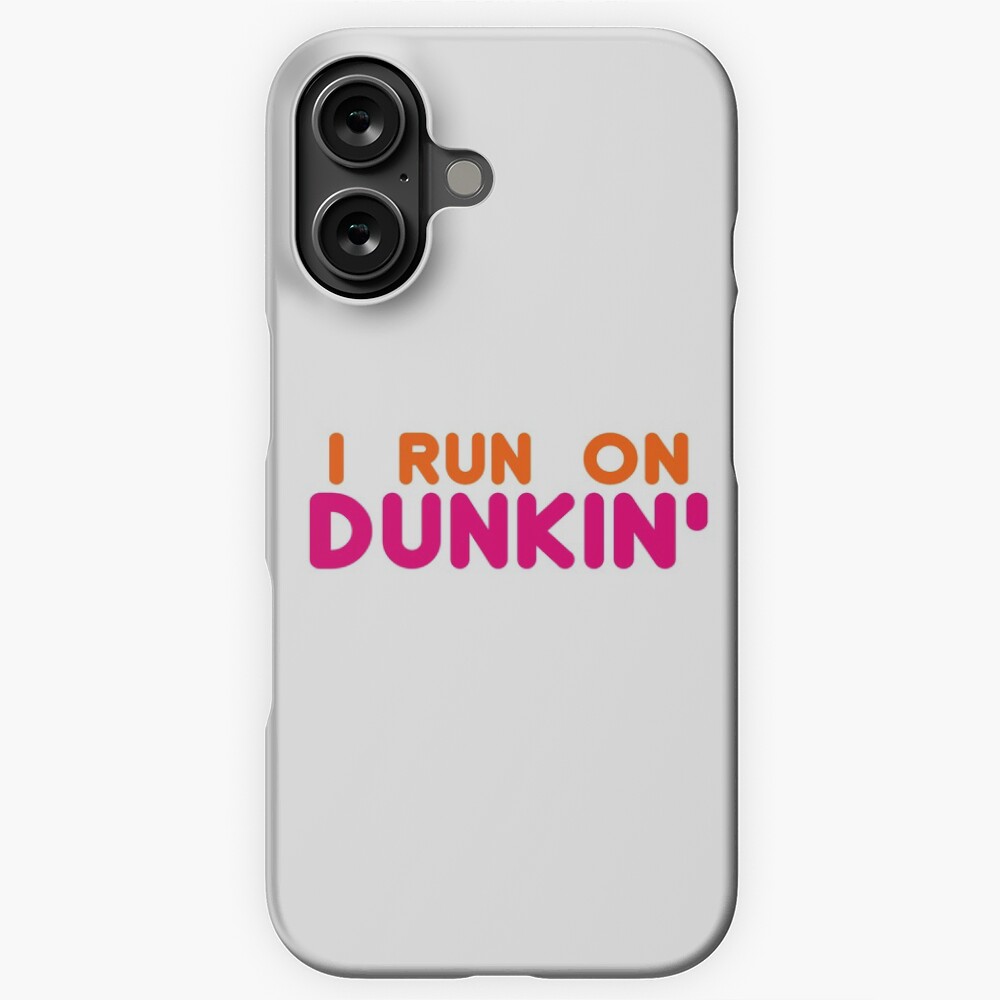 "i run on dunkin' quote" Sticker for Sale by kaykiser | Redbubble