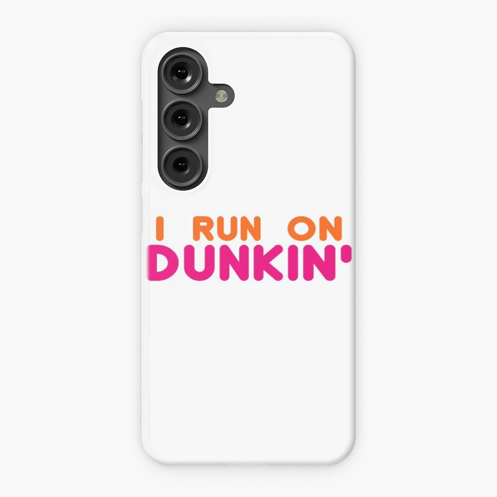 "i run on dunkin' quote" Sticker for Sale by kaykiser | Redbubble
