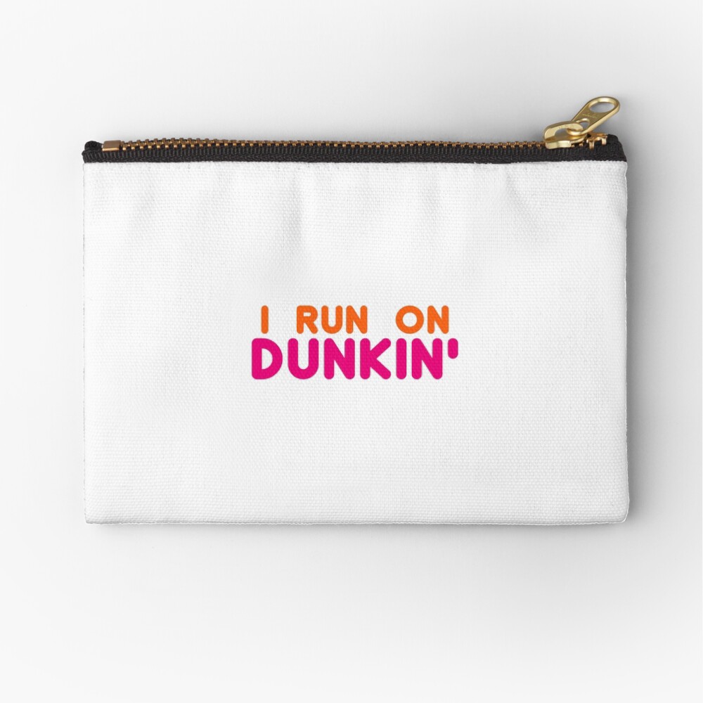 "i run on dunkin' quote" Sticker for Sale by kaykiser | Redbubble