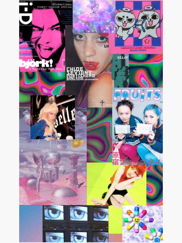 "y2k collage print sticker" Sticker for Sale by kenedireed | Redbubble