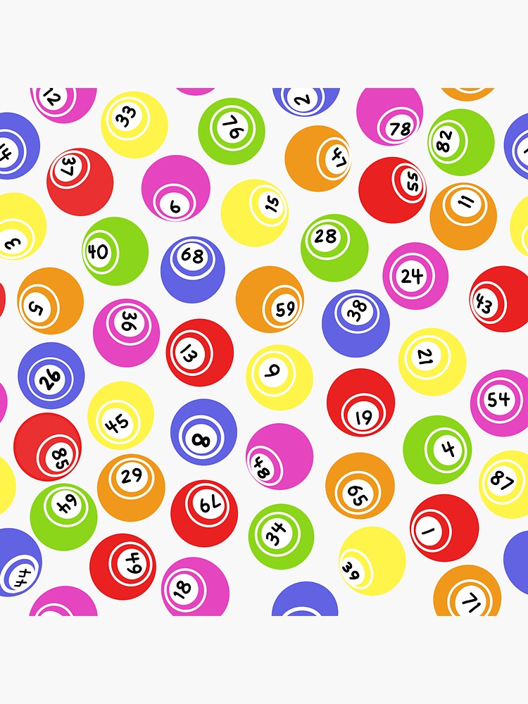 "bingo balls" Sticker for Sale by stickersbyjul | Redbubble