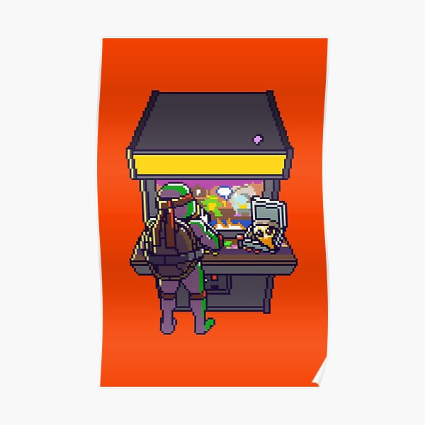 "Pizza Slice Arcade" Poster for Sale by RayneGallows | Redbubble