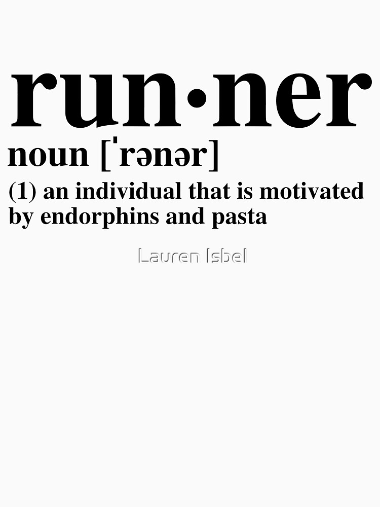 "Runner Definition B&W" T-shirt for Sale by laurenisbel | Redbubble ...