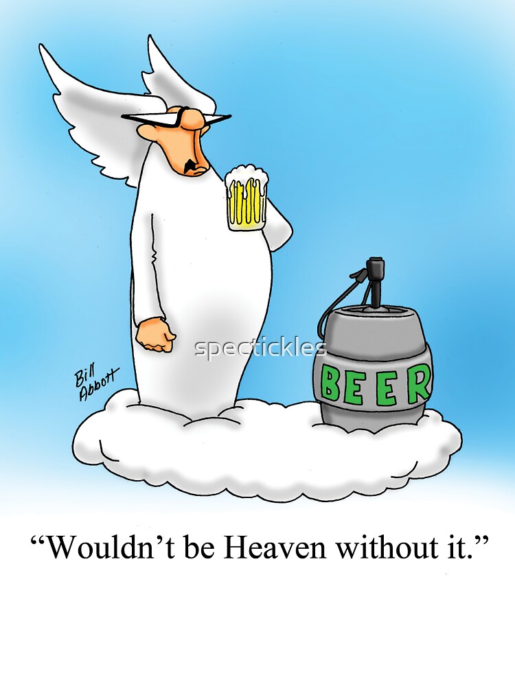 "Funny Angel Beer Drinking Cartoon!" by spectickles | Redbubble