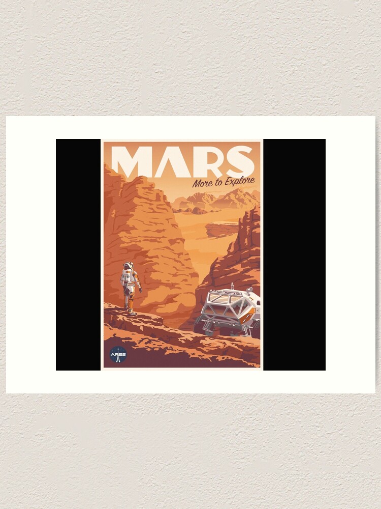 "80s retro poster art wall decor vintage MARS" Art Print for Sale by ...