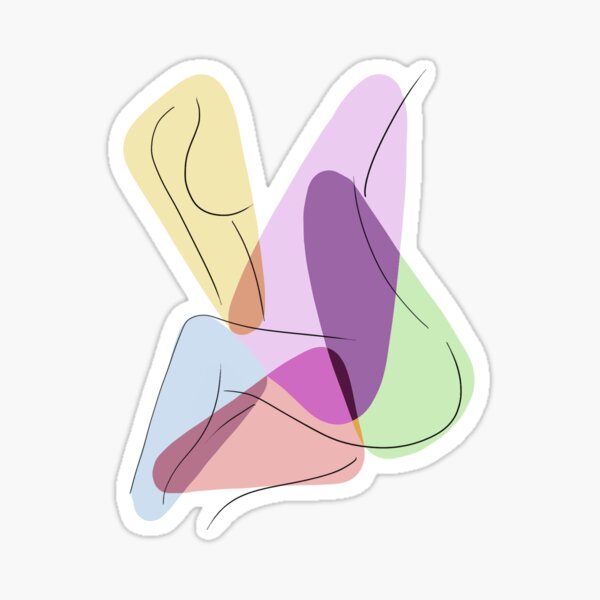 "Abstract woman's body" Sticker for Sale by PaintPsd | Redbubble