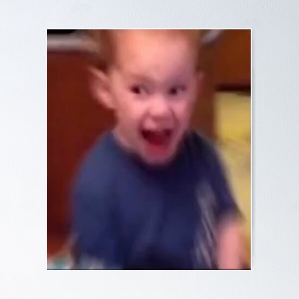 "Screaming Kid Meme" Poster for Sale by Haya20 | Redbubble