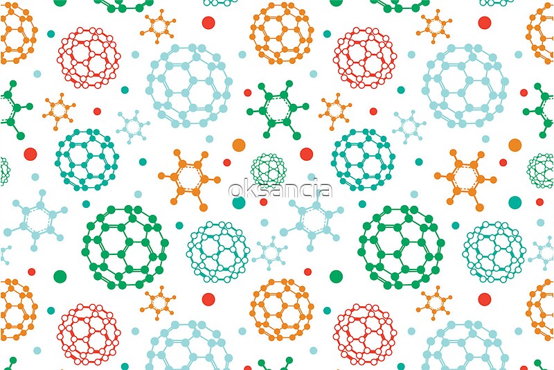 "Colorful molecules pattern" by oksancia | Redbubble