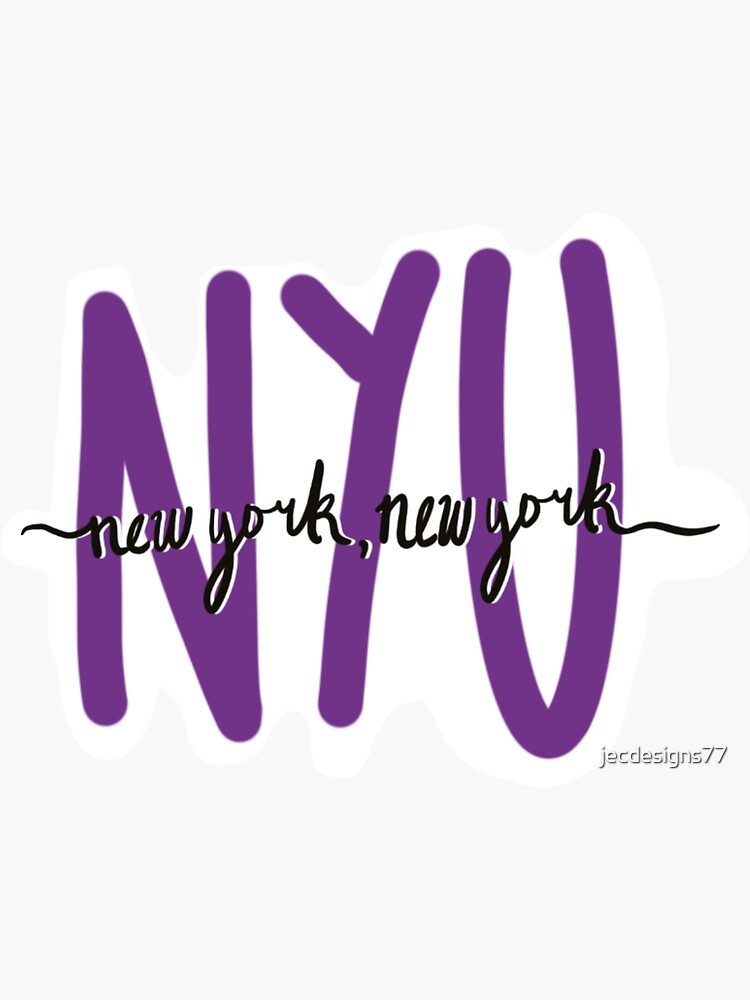 "NYU New York, New York" Sticker for Sale by jecdesigns77 | Redbubble