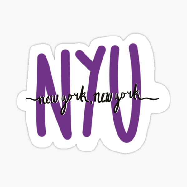 "NYU New York, New York" Sticker for Sale by jecdesigns77 | Redbubble