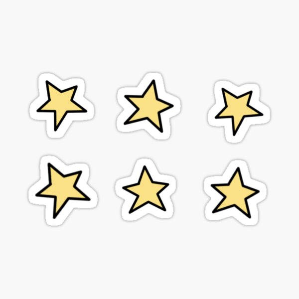 "Yellow star set" Sticker for Sale by avaeliza14 | Redbubble