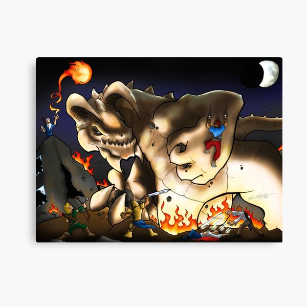 "Tarrasque attack" Canvas Print for Sale by SwordandBoard | Redbubble
