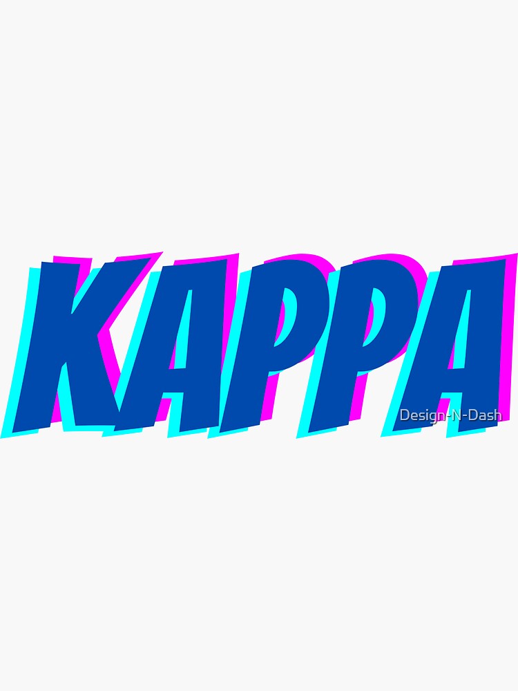 "80's Kappa Pop Block Letters" Sticker for Sale by Design-N-Dash ...