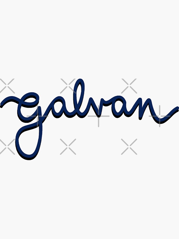 "Dark Blue Galvan in Cursive" Sticker for Sale by kaylasbubble | Redbubble
