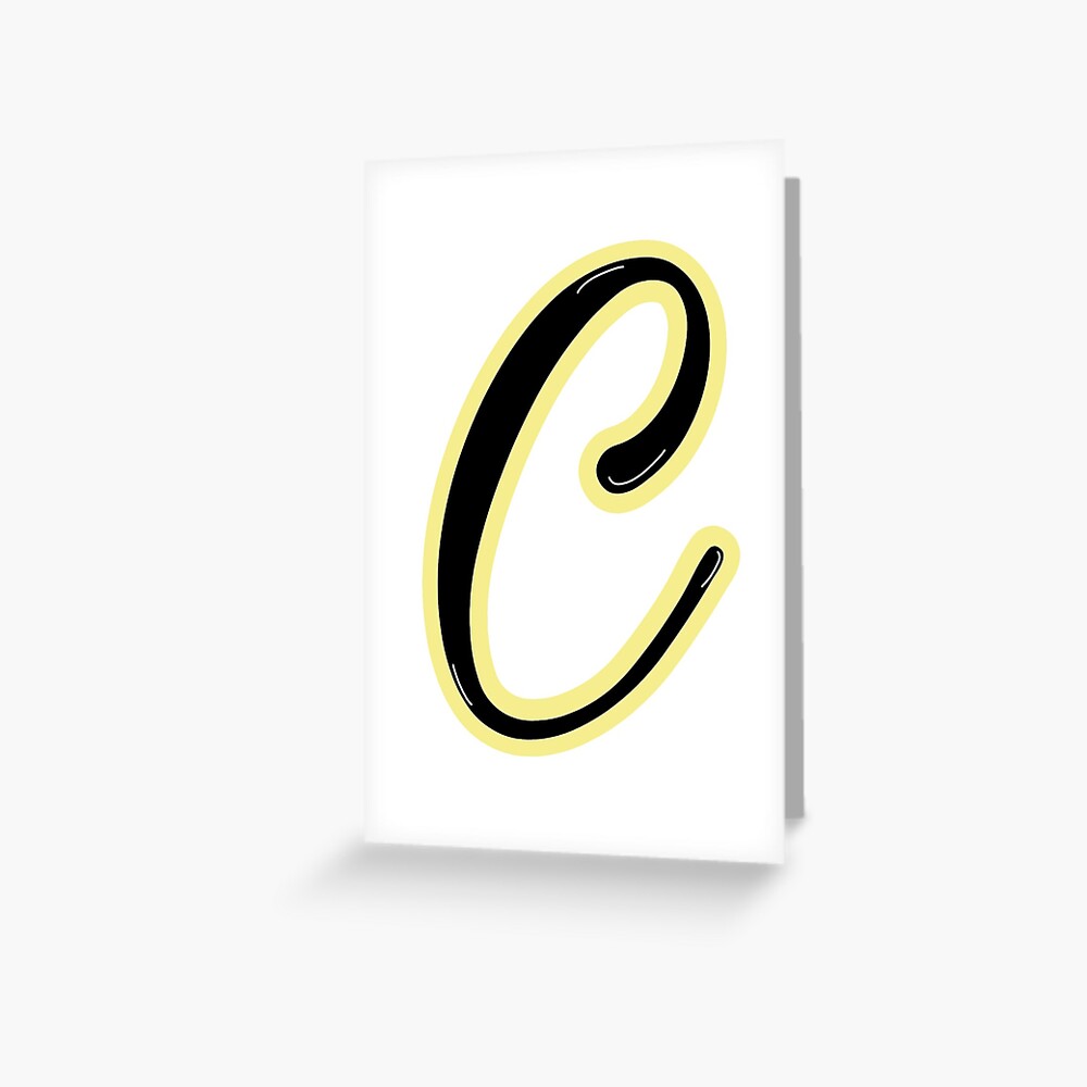 "Light Yellow Letter C" Sticker for Sale by MaeCreates | Redbubble