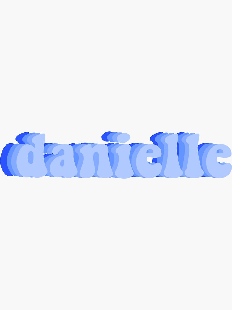 "blue danielle sticker!!" Sticker for Sale by ellarube | Redbubble