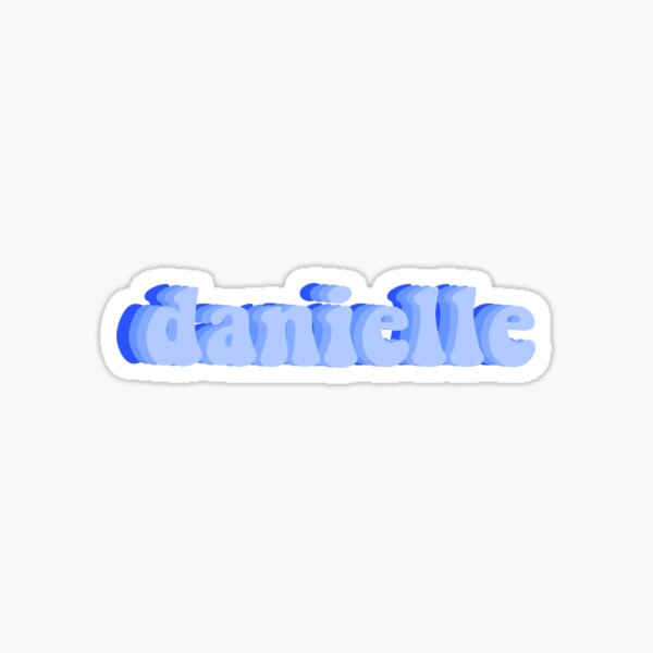 "blue danielle sticker!!" Sticker for Sale by ellarube | Redbubble
