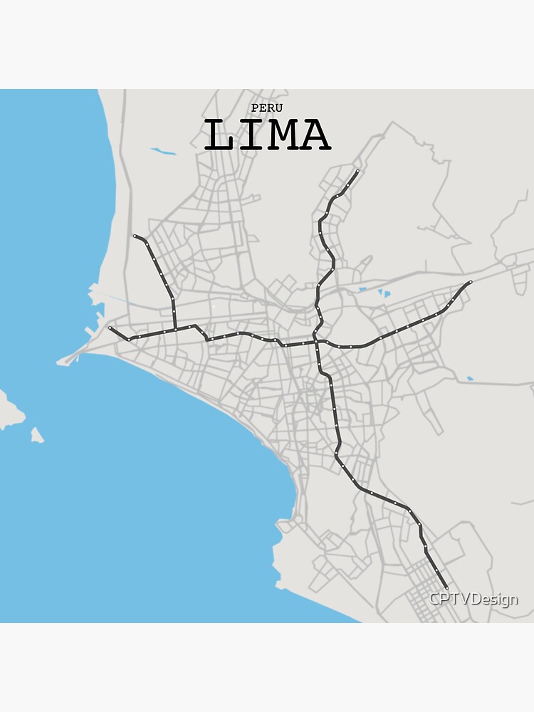 "Lima Grey Transit Network" Sticker for Sale by CPTVDesign | Redbubble