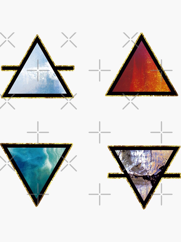 "The four elements" Sticker for Sale by carlosvela1123 | Redbubble