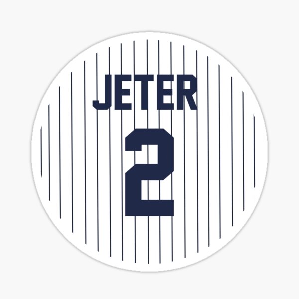 "Derek Jeter #2 Jersey Artwork" Sticker for Sale by Kciar15 | Redbubble