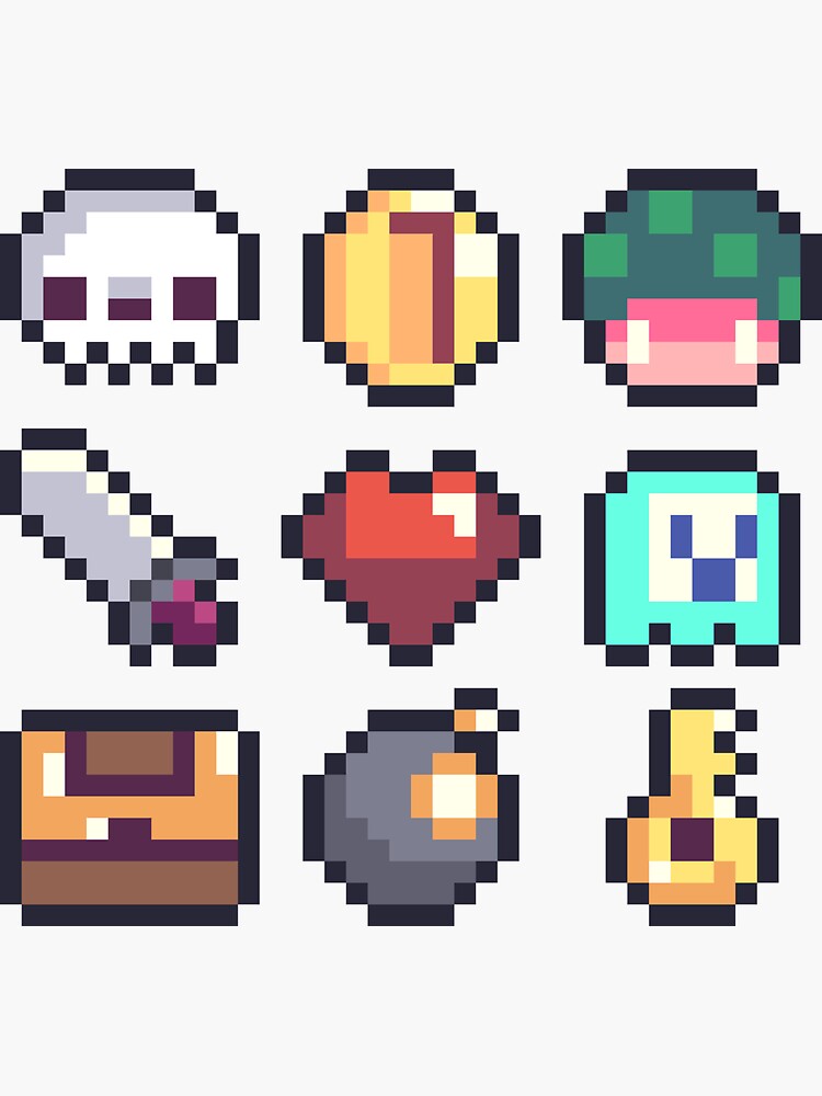 "Arcade Pixel Icons" Sticker for Sale by HaydenFraser | Redbubble