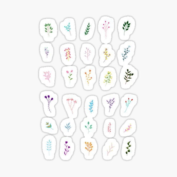 "Flower Sticker Pack " Sticker for Sale by gwendolyndon | Redbubble