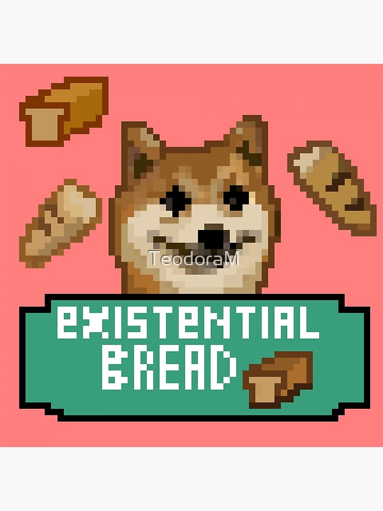 Impression photo « Pain Existentiel Cheems Doge Pixel Art (Rose) », par ...