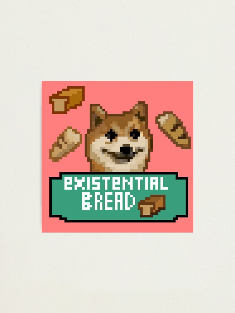 Impression photo « Pain Existentiel Cheems Doge Pixel Art (Rose) », par ...