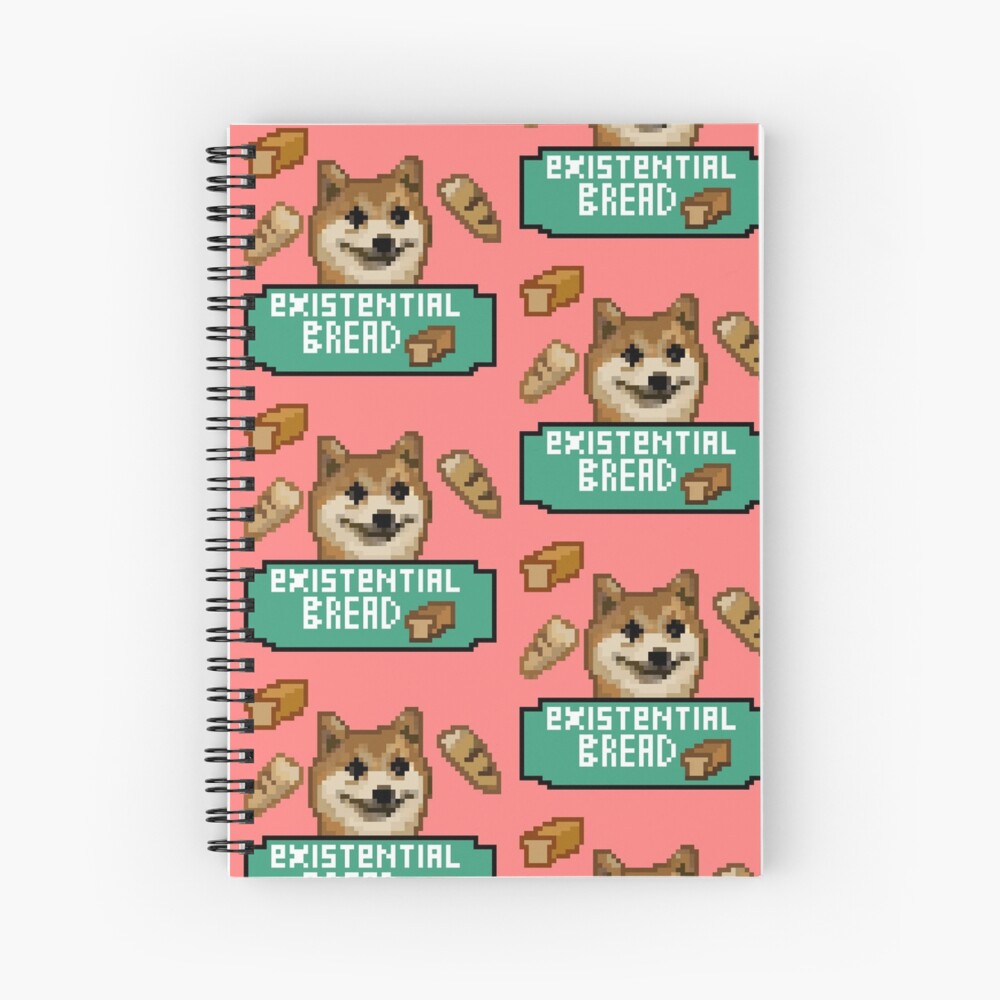 Cuaderno de espiral « Arte de píxeles de pan existencial Cheems Doge ...