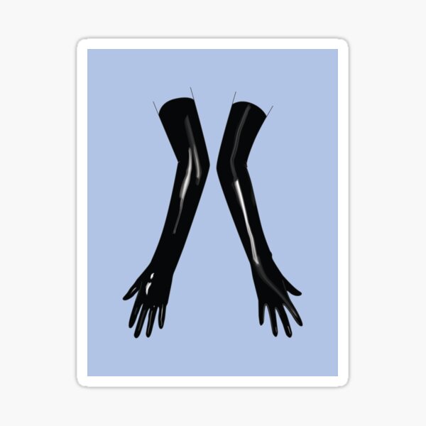 "Black Latex Long Glove" Sticker for Sale by Mrsoulball | Redbubble