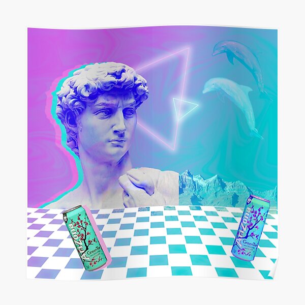 "Vaporwave (Arizona Iced Tea & David)" Poster for Sale by designsbyegg ...