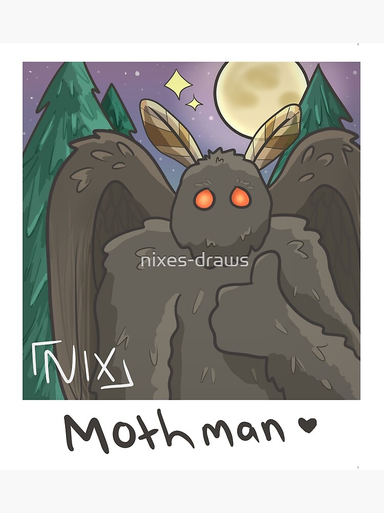 "Cryptid: Mothman Polaroid" Poster by nixes-draws | Redbubble