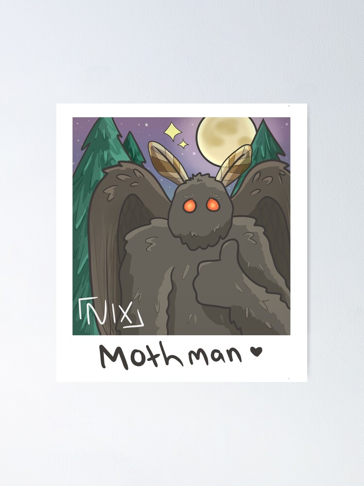 "Cryptid: Mothman Polaroid" Poster by nixes-draws | Redbubble
