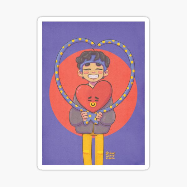 "Tae!" Sticker by dontworrymochi | Redbubble