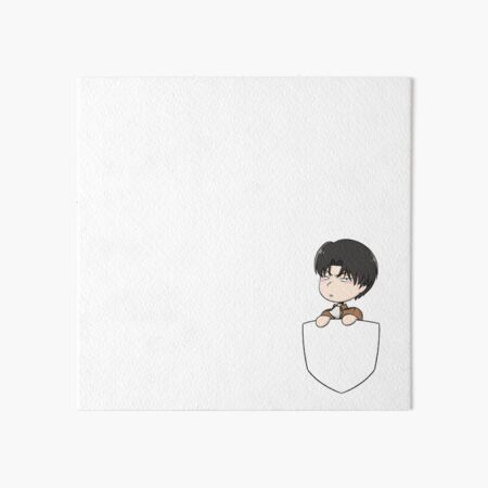 "Levi Ackerman Attack on Titan Cute Anime Pocket" Art Board Print by ...