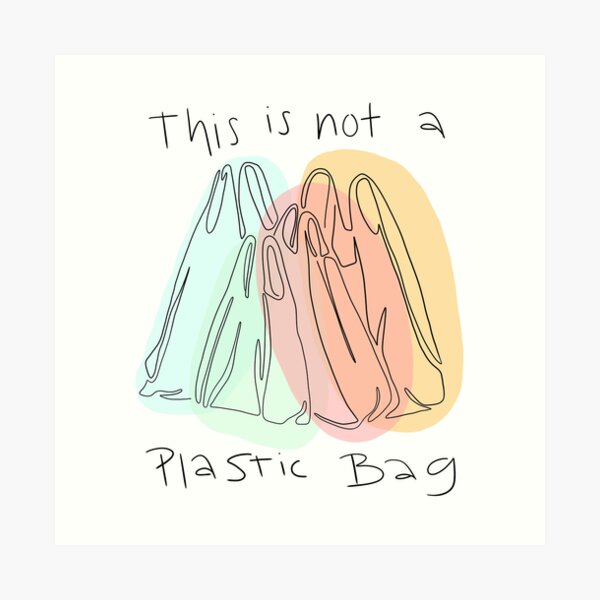 "Plastic Bag line drawing" Art Print for Sale by PaintPsd | Redbubble