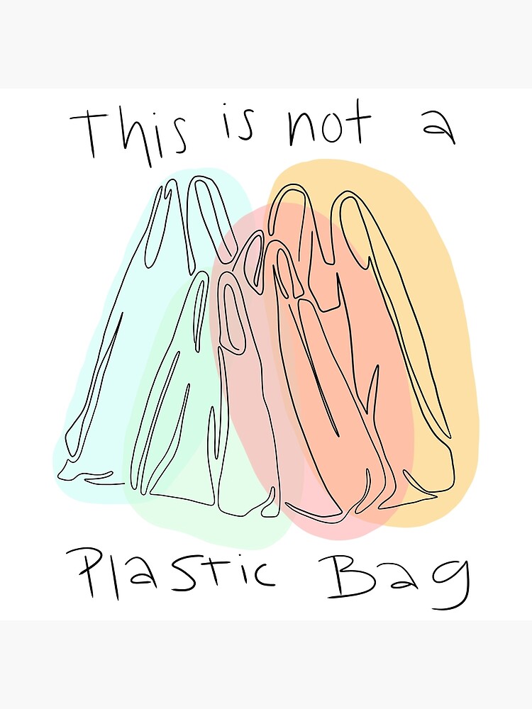 "Plastic Bag line drawing" Art Print for Sale by PaintPsd | Redbubble