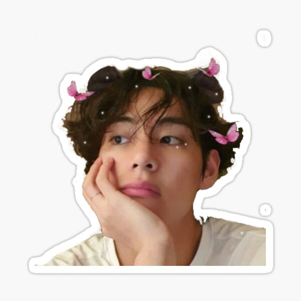 "bts v " Sticker by wichesterwho221 | Redbubble