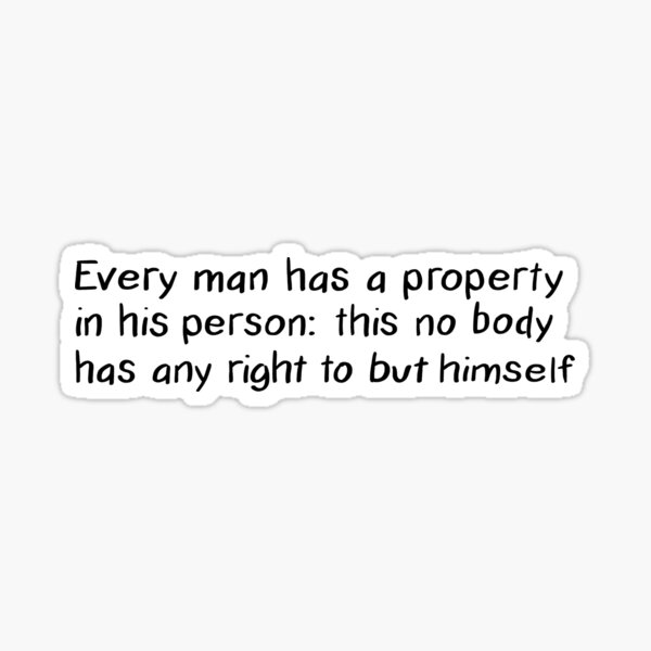 "John Locke Quote - Personal Autonomy" Sticker for Sale by dobiegerl ...