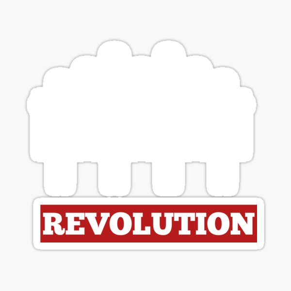 "REVOLUTION" Sticker by Ooyash | Redbubble