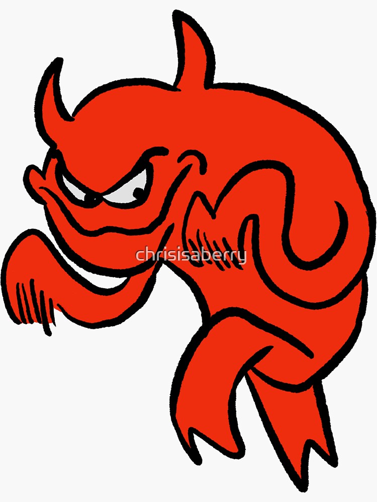 "Sneaky Devil" Sticker by chrisisaberry | Redbubble