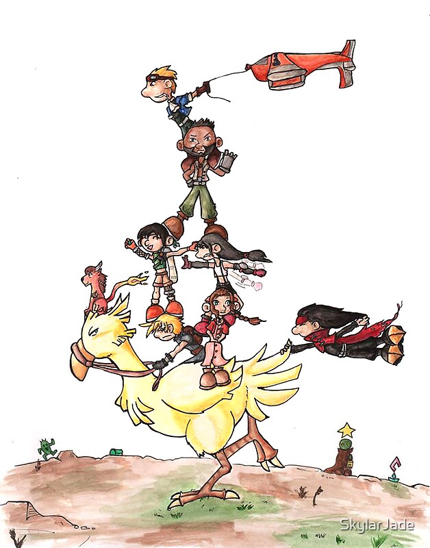 "Chocobo Riding" by SkylarJade | Redbubble
