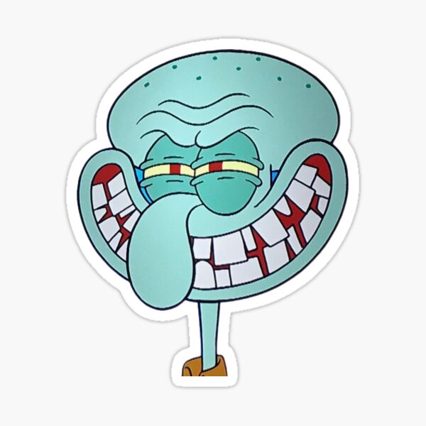 "Happy Squidward" Sticker for Sale by Trendsetter-Ark | Redbubble