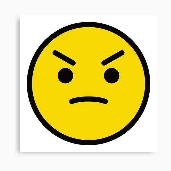 Mad Face Smiley Canvas Prints | Redbubble