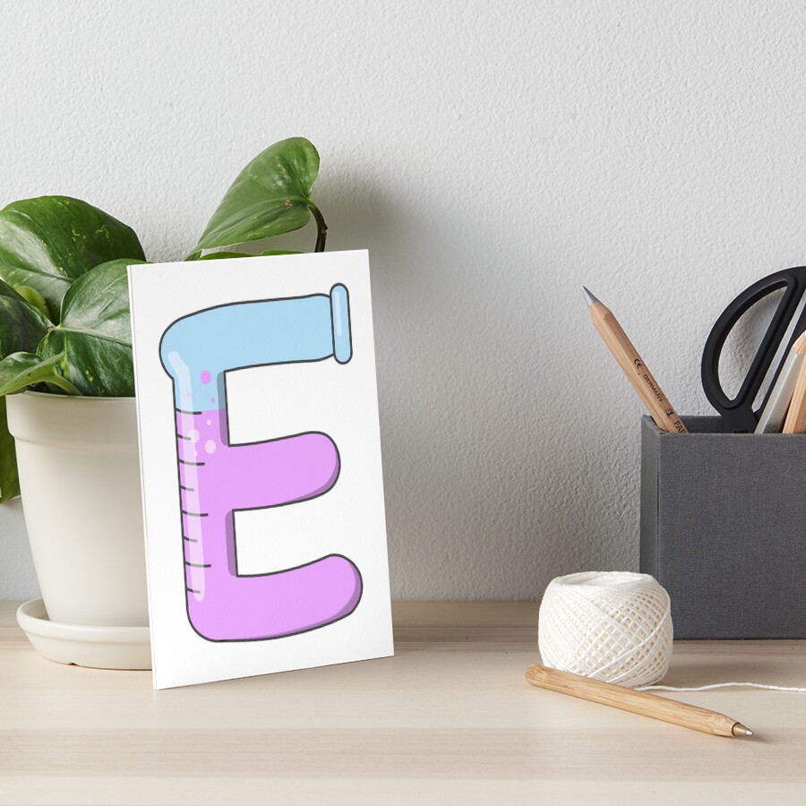 "Test Tube Letter E" Sticker for Sale by GeorgeLemon | Redbubble
