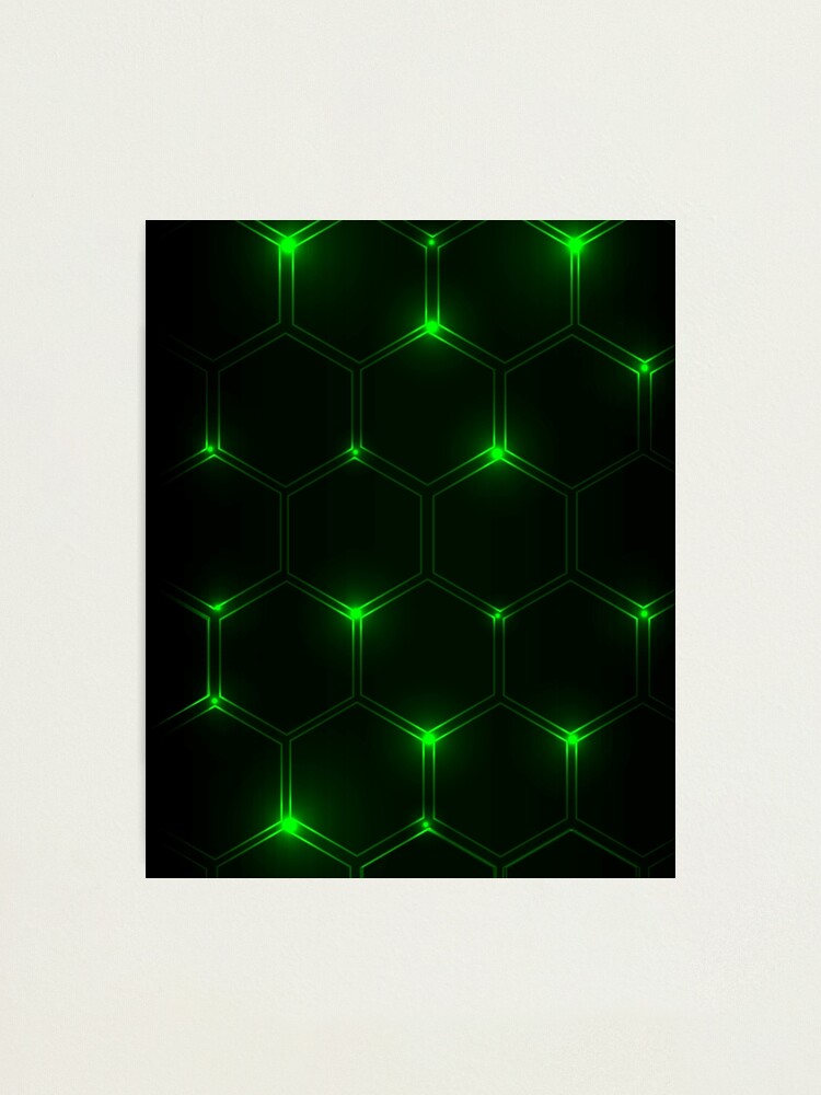 "Borg Glowing Hexagons" Photographic Print by oiiii | Redbubble