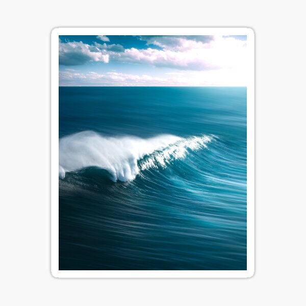 "blue ocean waves" Sticker by mohatiti | Redbubble